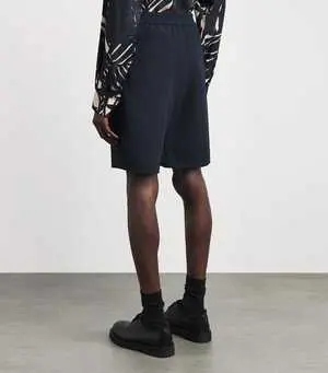 Emporio Armani Icon Collection Seersucker Bermuda Shorts - Blue