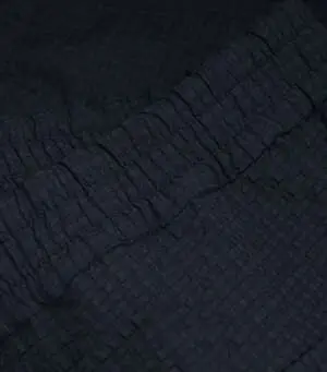 Emporio Armani Icon Collection Seersucker Bermuda Shorts - Blue