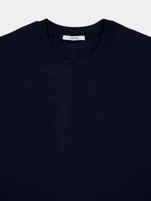 Givenchy Dark Navy Logo Cotton T-shirt - Blue