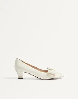 Valentino Garavani Bowow Kidskin Pumps - Ivory