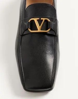 Valentino Garavani Vlogo Signature Kidskin Loafer - Black