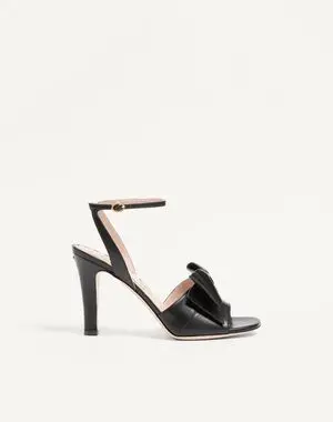Valentino Garavani Bowow Kidskin Sandal 95mm - Black