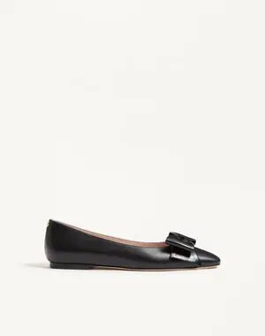 Valentino Garavani Bowow Kidskin Ballerinas - Black