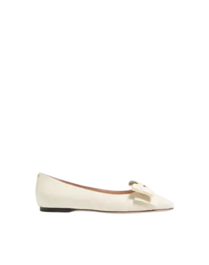 Valentino Garavani Bowow Kidskin Ballerinas - Ivory