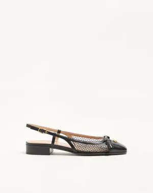 Valentino Garavani Valet Du Roi Slingback Ballerina - Black