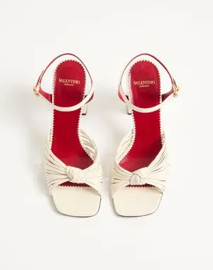 Valentino Garavani Annet 90mm Kidskin Sandal - Ivory