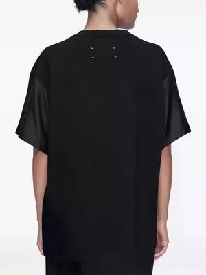 MAISON MARGIELA Flower Cotton-silk T-shirt - Black