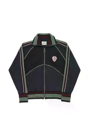 NICHOLAS DALEY Striped Logo-patch Jacket