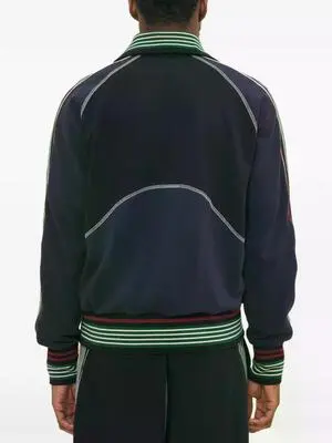 NICHOLAS DALEY Striped Logo-patch Jacket