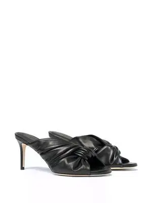 SCAROSSO 75mm Kiki Mules - Black