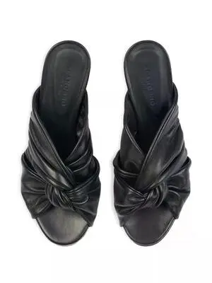 SCAROSSO 75mm Kiki Mules - Black