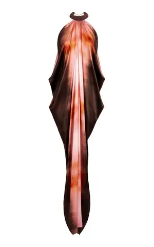 Silvia Tcherassi Silk-blend Halter Maxi Dress - Multi