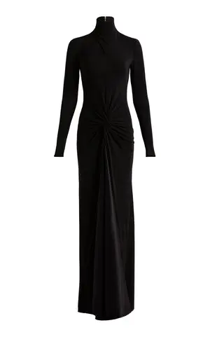 Silvia Tcherassi Birdy Silk-blend Maxi Dress - Black