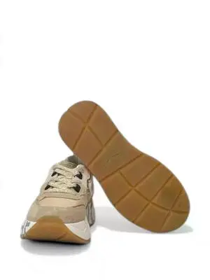 VOILE BLANCHE Panelled Low Top Sneakers - Neutrals