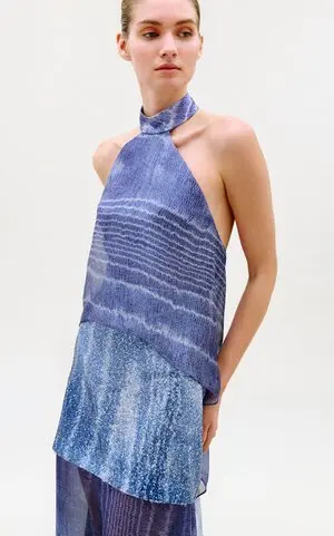Silvia Tcherassi Flo Silk-blend Halter Top