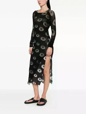 Yohji Yamamoto Long-sleeve Midi Dress
