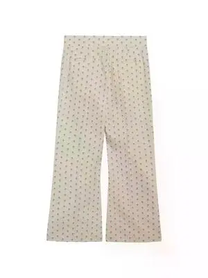 Valentino Garavani Floral-print Trousers - Neutrals
