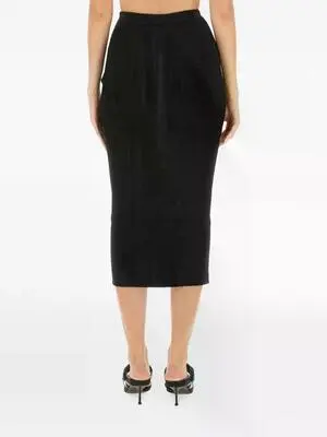 Alexander McQueen Knitted Pencil Midi Skirt