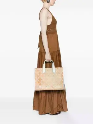 Michael Kors Large Gigi Jacquard Empire Logo Tote