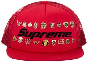 Supreme Pins Mesh Back 5-panel Cap - Red