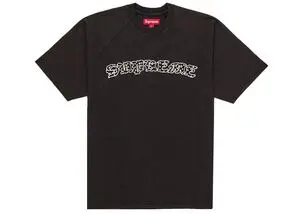 Supreme Rhinestone Raglan Short Sleeve Top