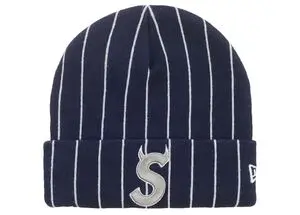 Supreme New Era Devil S Logo Beanie - Stripe
