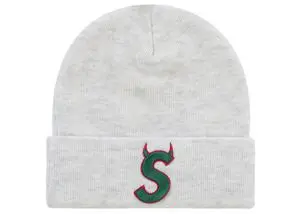 Supreme New Era Devil S Logo Beanie - Ash Grey