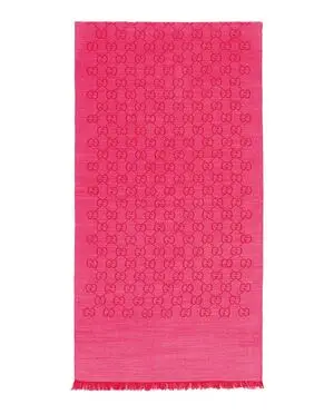 Gucci Gg Supreme Scarf - Fuchsia