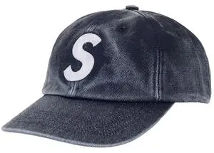 Supreme Pigment Coated S Logo 6 Panel Cap - Navy Blue