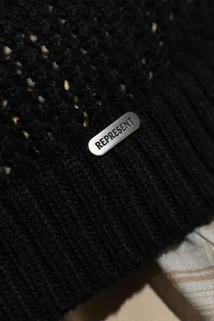 REPRESENT Polo Shirt With Appliqué Logo - Black