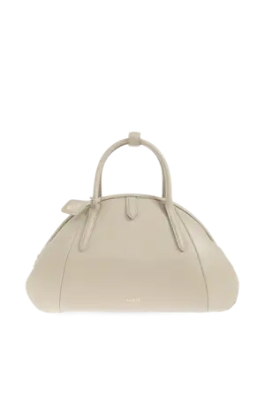 Alaïa Leather Handbag With Logo - Grey