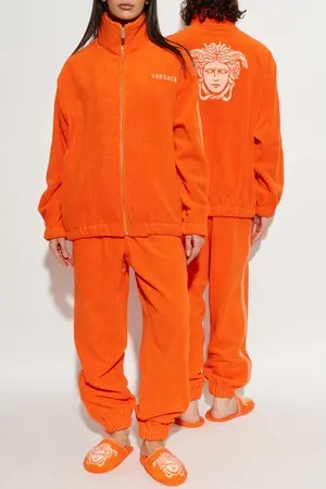 Versace Terry Cotton Zip-up Sweatshirt
