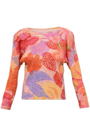 Issey Miyake Pleated Top - Multicolour