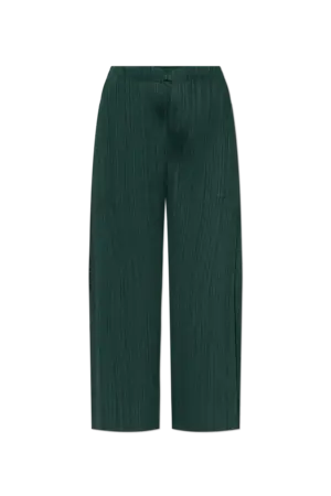 Issey Miyake Pleated Culottes - Green