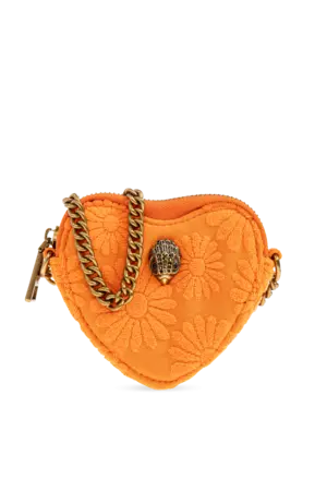 Kurt Geiger Wallet On Chain `micro Heart - Orange