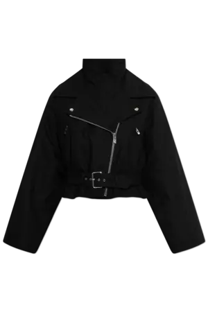 Alaïa Denim Jacket With Stand-up Collar