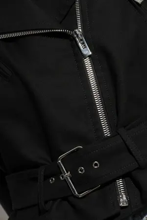 Alaïa Denim Jacket With Stand-up Collar