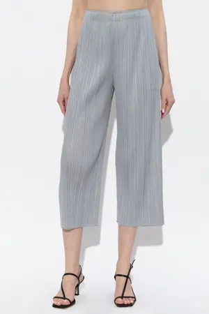 Issey Miyake Pleated Trousers - Grey
