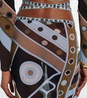 Emilio Pucci Vivara Tulle Maxi Skirt - Multicoloured