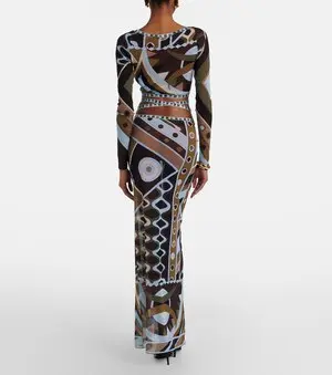 Emilio Pucci Vivara Tulle Maxi Skirt - Multicoloured