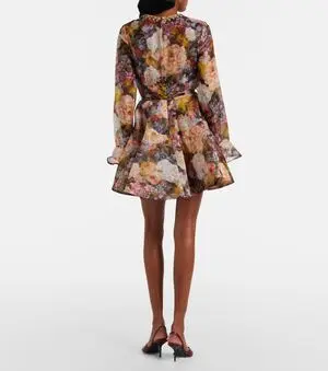 Zimmermann Alchemy Peplum Linen And Silk Minidress