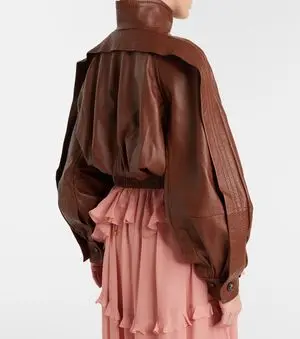 Zimmermann Luna Leather Bomber Jacket