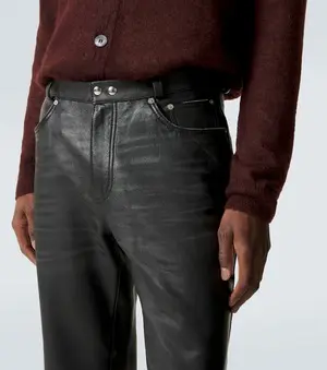 Our Legacy Carlson Cut Straight Leather Trousers