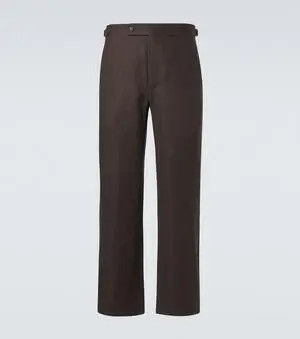 BODE Linen Straight Pants - Brown