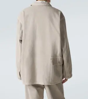 LEMAIRE Oversized Cotton Twill Overshirt - Grey