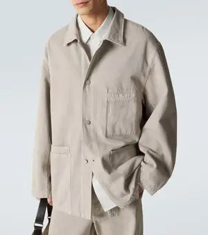 LEMAIRE Oversized Cotton Twill Overshirt - Grey