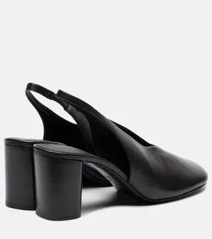 LEMAIRE Leather Slingback Pumps - Brown