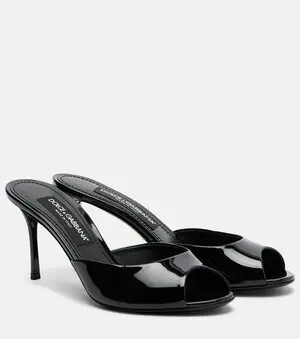 Dolce & Gabbana Keira Patent Leather Mules