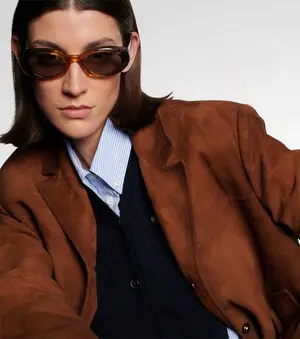 Miu Miu Reverie Oval Sunglasses - Brown
