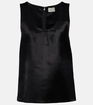 Saint Laurent Cassandre Satin Top